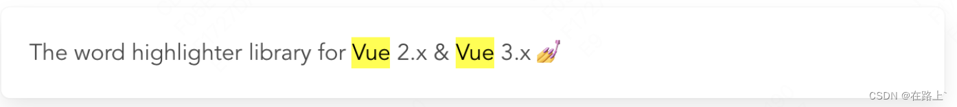 Vue3vue2实现文章内容中多个 关键词 标记高亮显示vue Word Highlighter Csdn博客