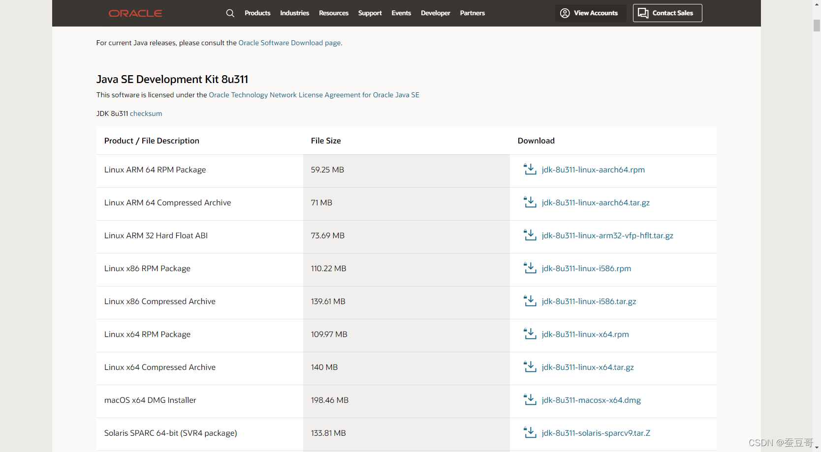 jre1.6下载ORACLE JAVA JDK/JRE 获取/下载地址（含1.6/1.7/1.8所有历史版本）