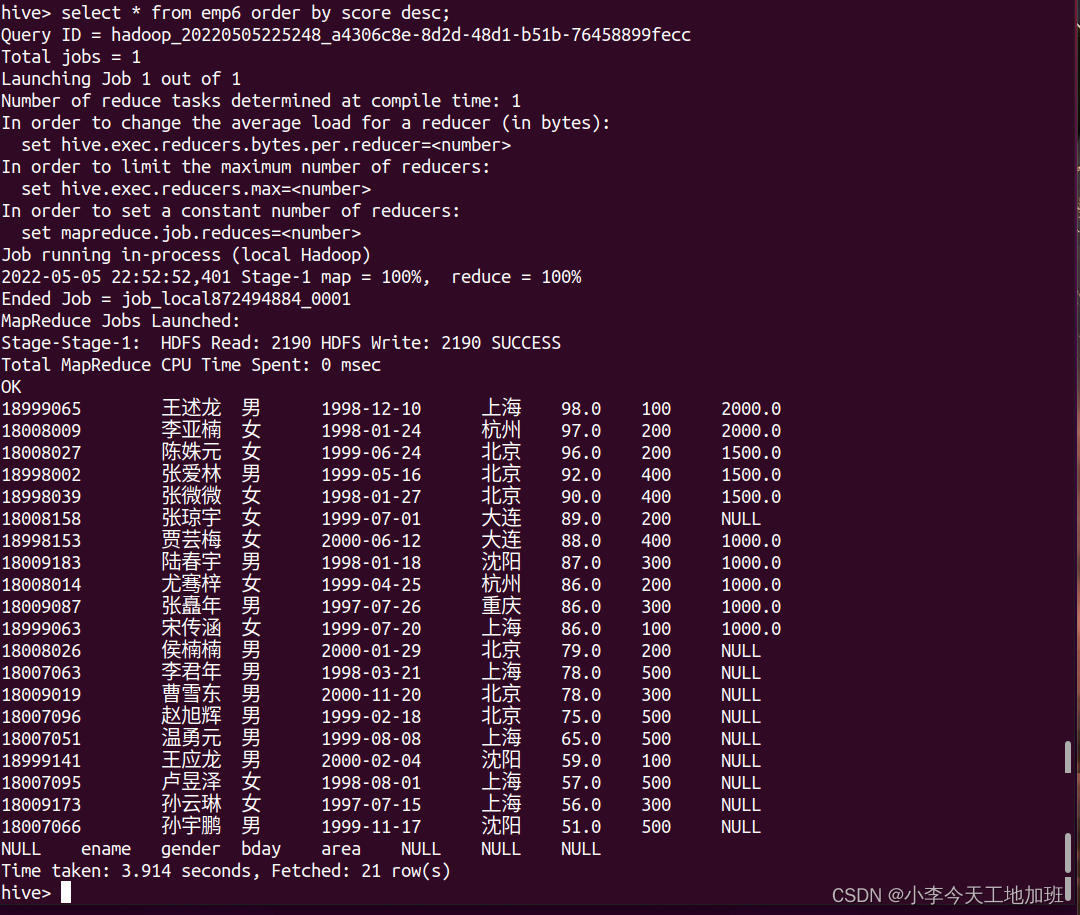 Hive分组排序与查询实践-CSDN博客