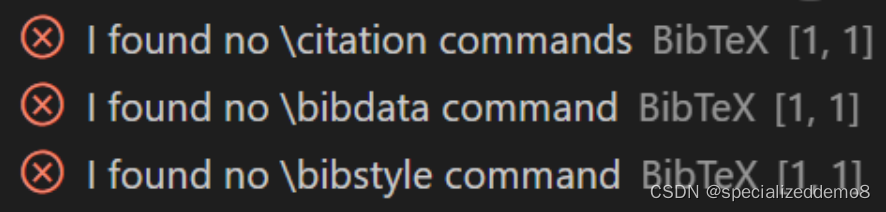 Latex&VScode 报错I found no bibdata command//command//citation—while reading file*.aux-CSDN博客