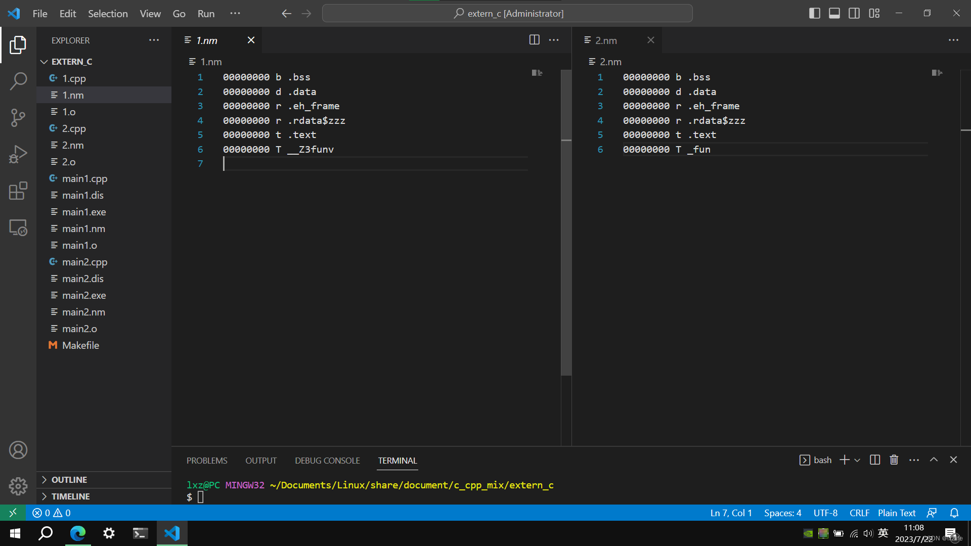 extern “C“的作用效果-CSDN博客