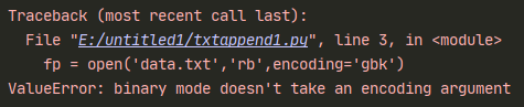ValueError: binary mode doesn‘t take an encoding argument_valueerror ...