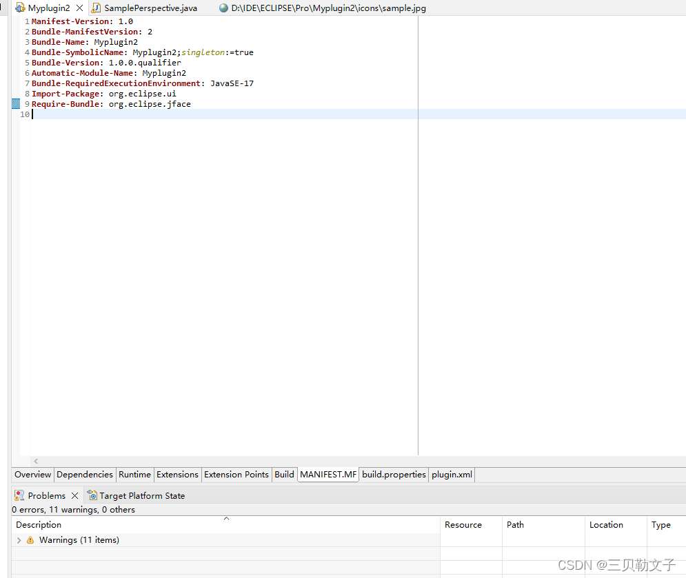 报错：Plug-ins declaring extensions or extension points must set the singleton directive to true-CSDN博客