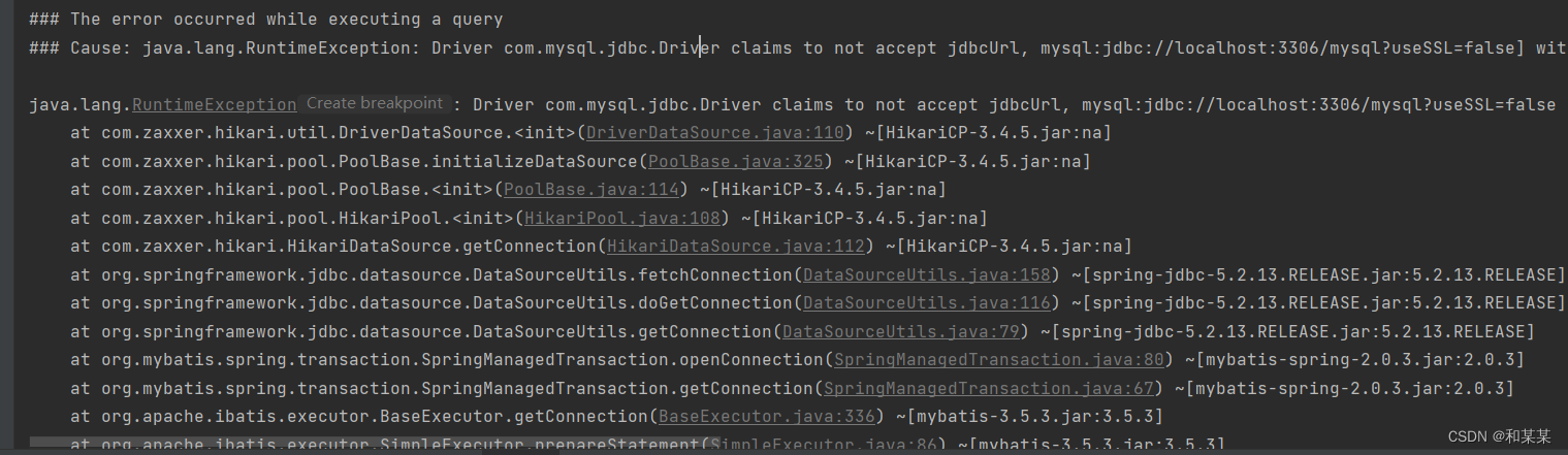 CausDriver com.mysql.jdbc.Driver claims to not accept jdbcUrl, mysql:jdbc://localhost:3306/mysql ...
