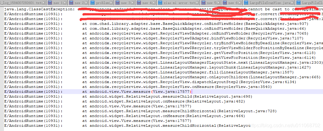 Android之java.lang.ClassCastException: *****cannot be cast to ...