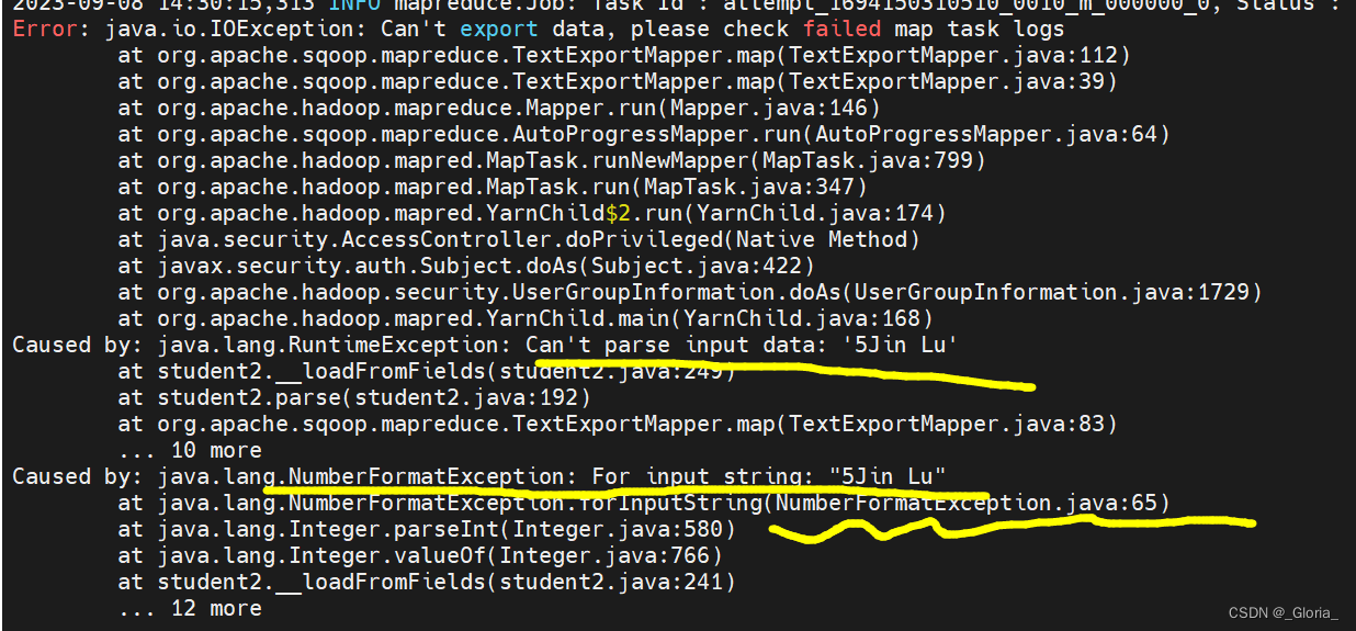 Sqoop 报错：hive导出到mysql 报错“NumberFormatException”_sqoop 导出过程中出现的 numberformatexception 问题。-CSDN博客
