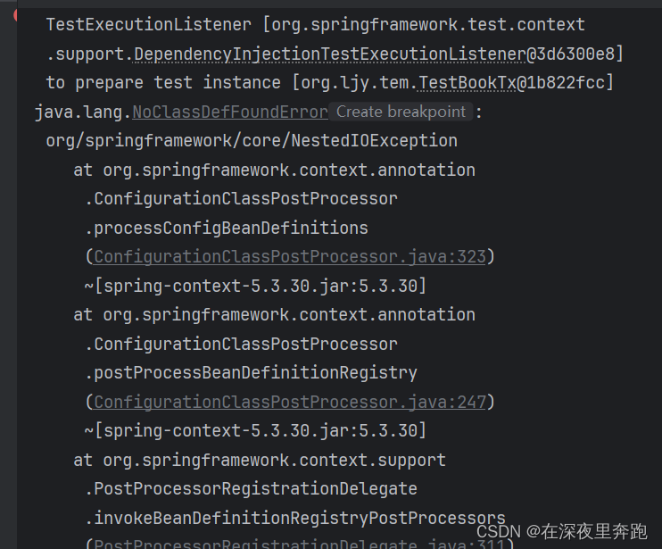 错误：java.lang.NoClassDefFoundError: org/springframework/core/annotation/MergedAnnotations ...