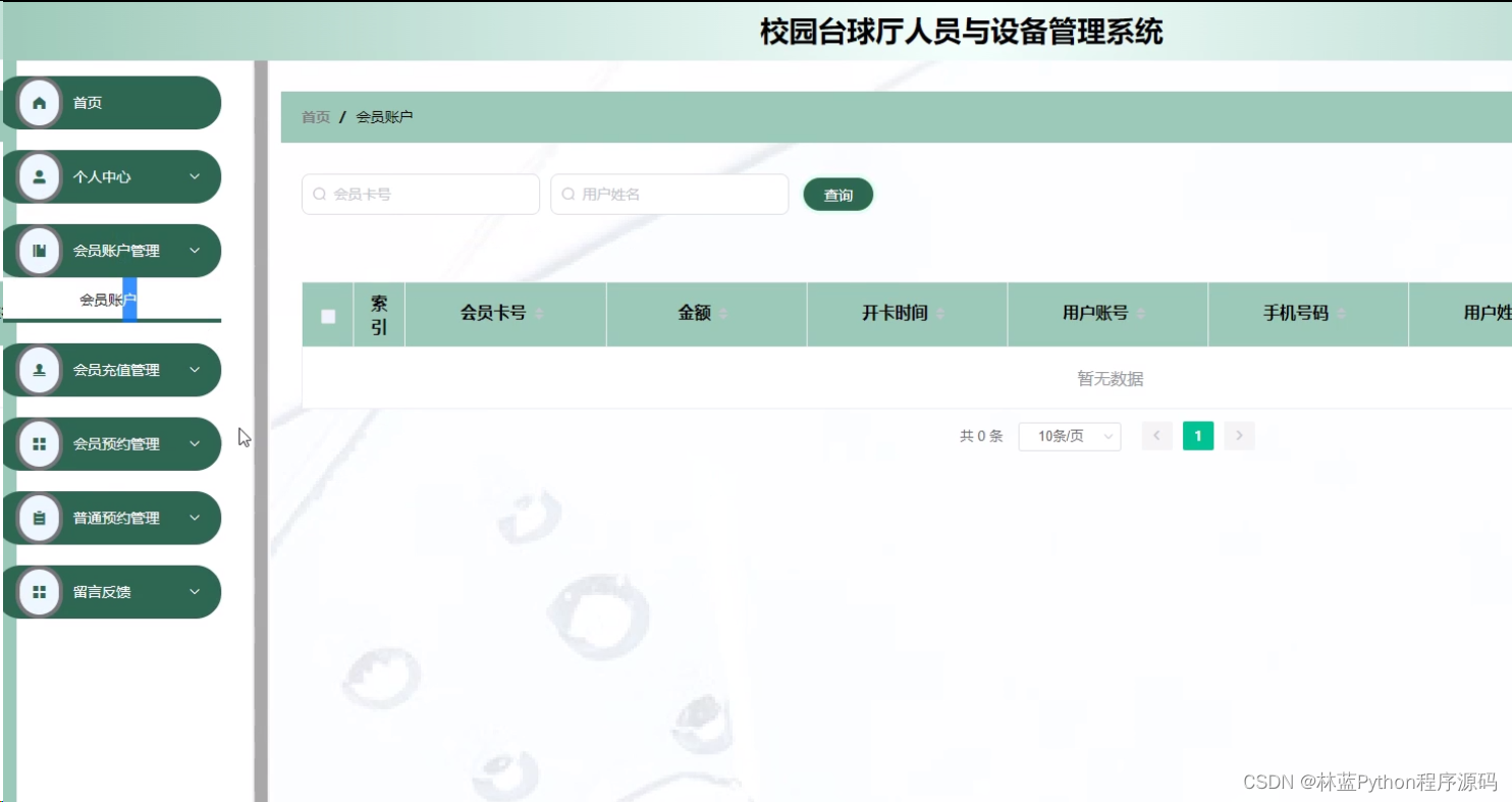 Java毕业设计校园台球厅人员与设备管理系统t50fc（springbootmysqljdk18meven）springboott50fc Csdn博客