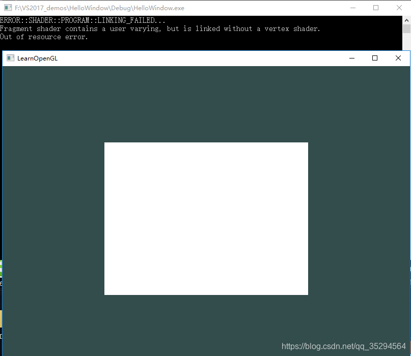 OpenGL之——Fragment shader contains a user varying, but is linked without a vertex shader.Out ...