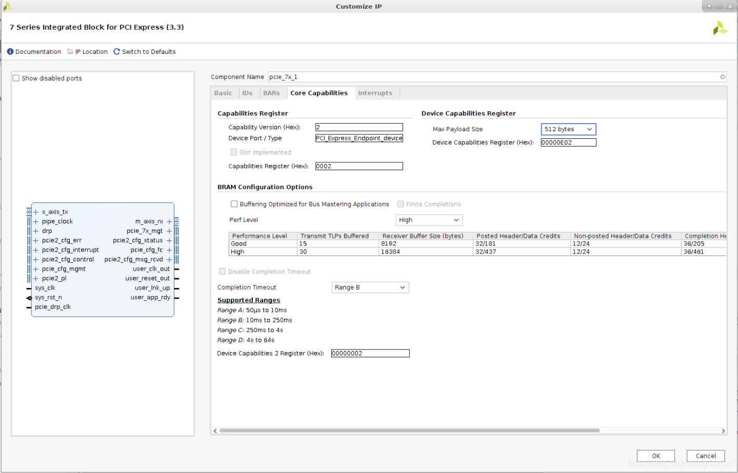 PCIE学习笔记（四）Xilinx FPGA PCI Express 硬核配置_pcie block location-CSDN博客