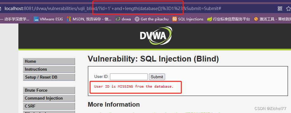 【DVWA】21. SQL Injection (Blind)SQL注入盲注（Low手工版）_dvwasql注入low-CSDN博客