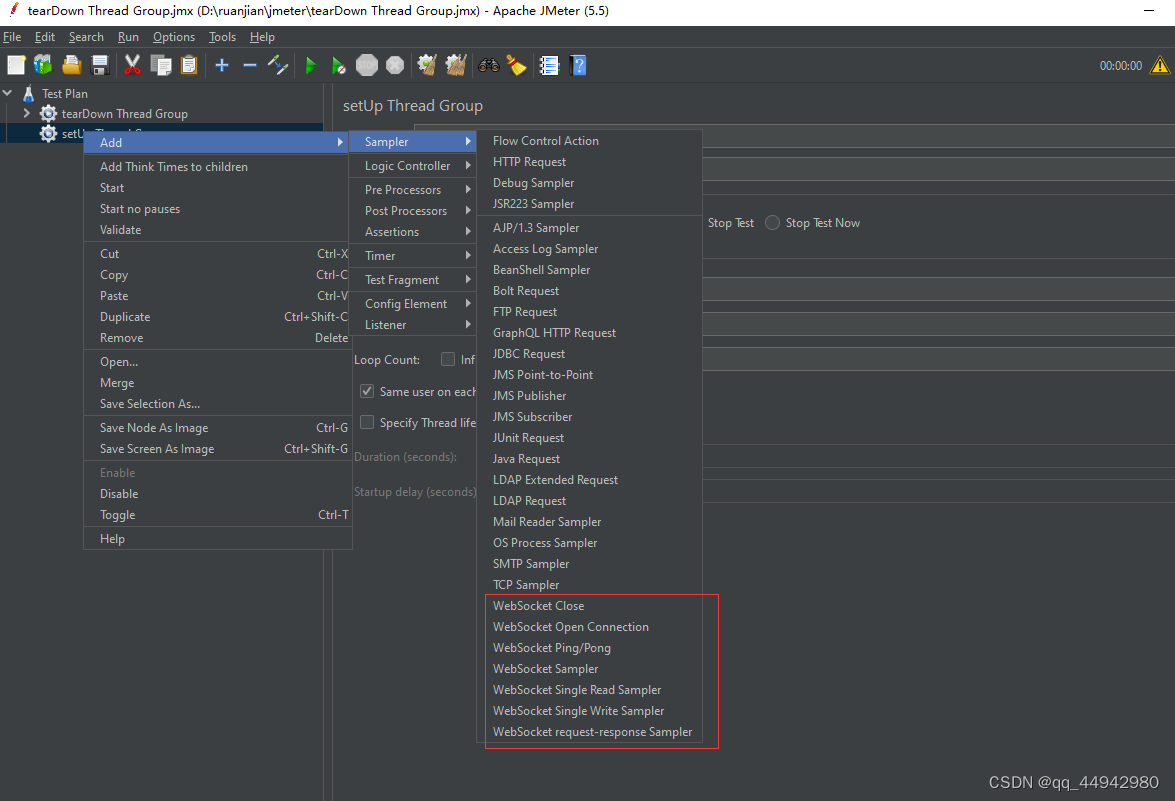 jemter5.5版本下载WebSocket Sampler插件，重启后取样器中并没有_jmeter websocket插件下载-CSDN博客