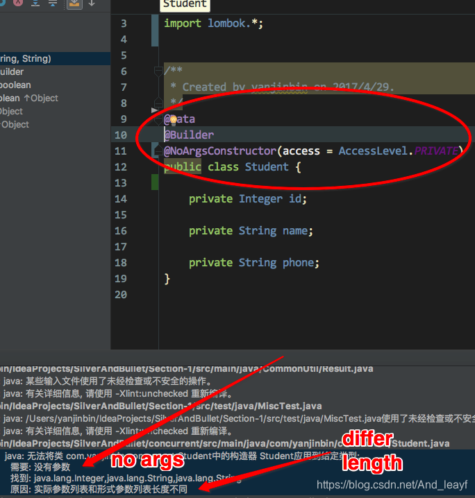 @Builder使用导致的无法创建无参构造方法_noargsconstructor 可以和allargsconstructor同时用吗-CSDN博客