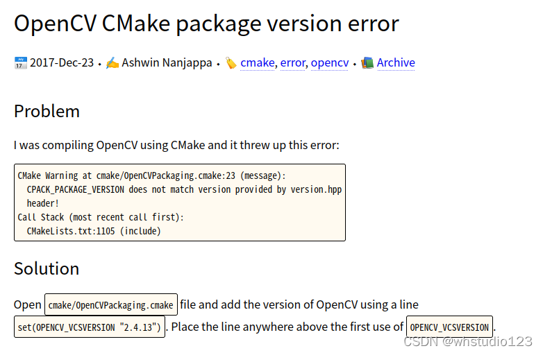 Ubuntu18.04 + OpenCv 2.4.13安装（亲测有效，内含踩坑解决方案）_opencv2.4.13安装-CSDN博客