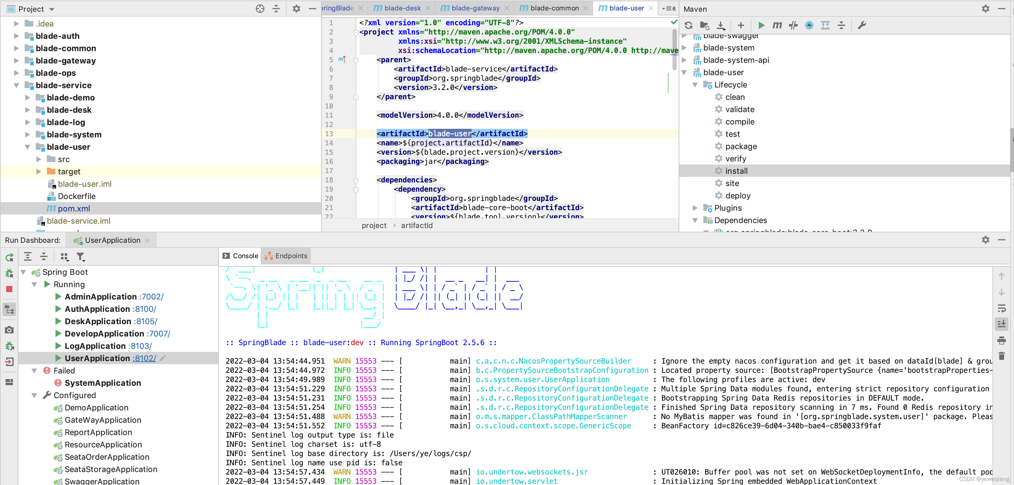 Springblade 开源版 关于启动报错org.reflections.ReflectionsException: could not create Vfs.Dir from url 问题 ...