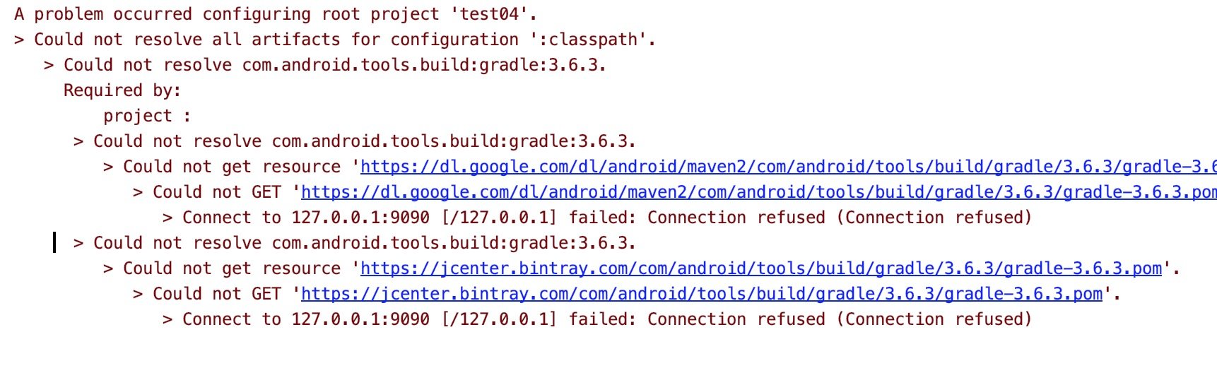 AndroidStudio代理设置问题导致项目无法构建_a problem occurred configuring root project 'clock-CSDN博客