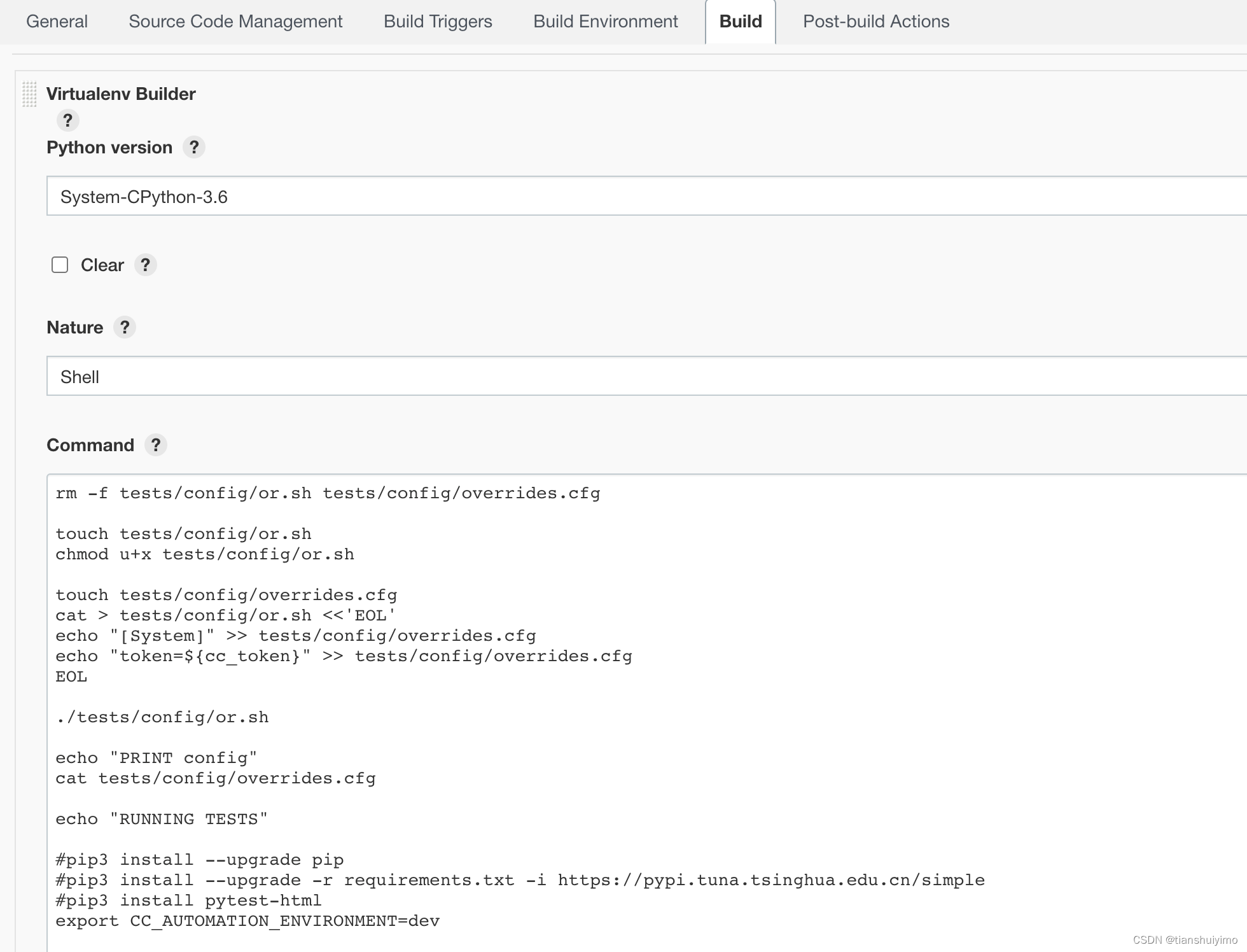 配置Python环境及job运行的虚拟环境_jenkins 中virtualenv builder如何使用-CSDN博客