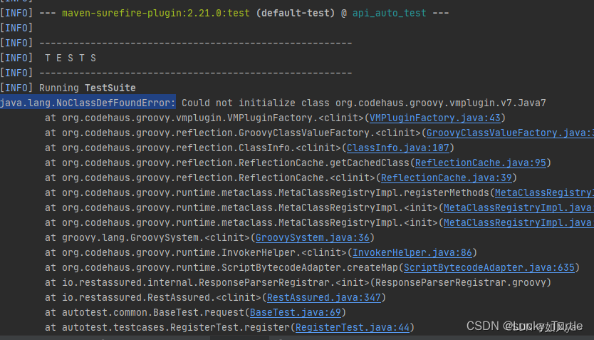 Could not initialize class org.codehaus.groovy.vmplugin.v7.Java7-CSDN博客