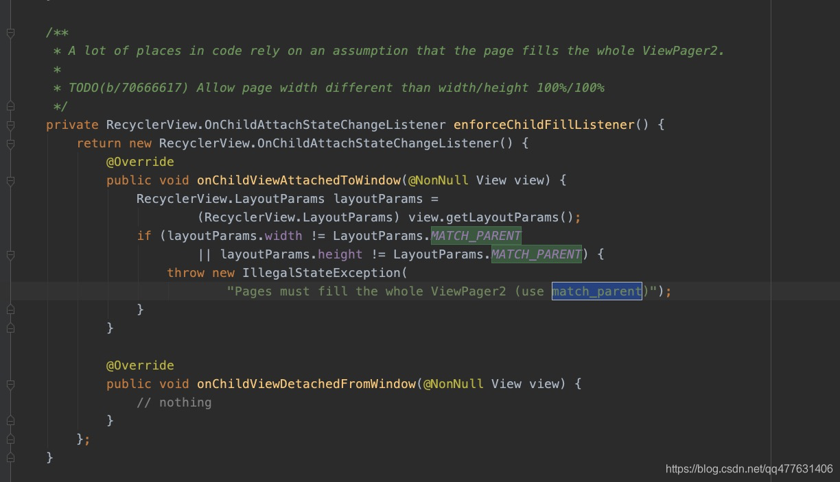 使用viewpager2时候遇到的问题pages Must Fill The Whole Viewpager2javalangillegalstateexception Pages 7977