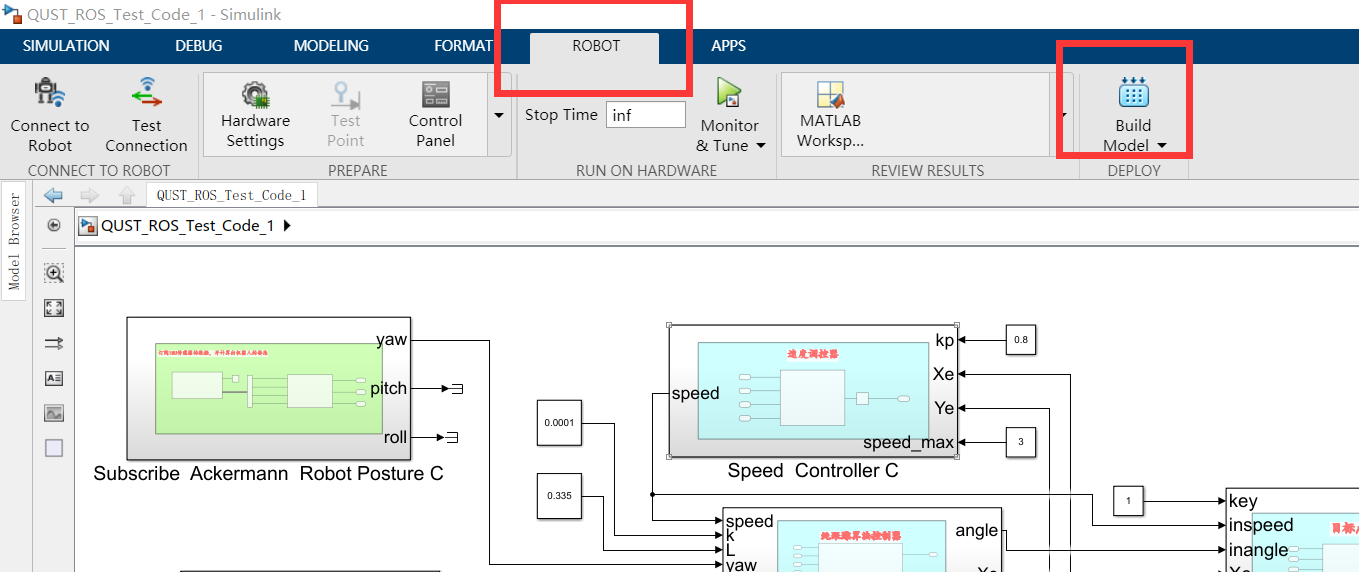 MATLAB与ROS联合仿真——Simulink生成ROS代码_matlab转ros代码-CSDN博客