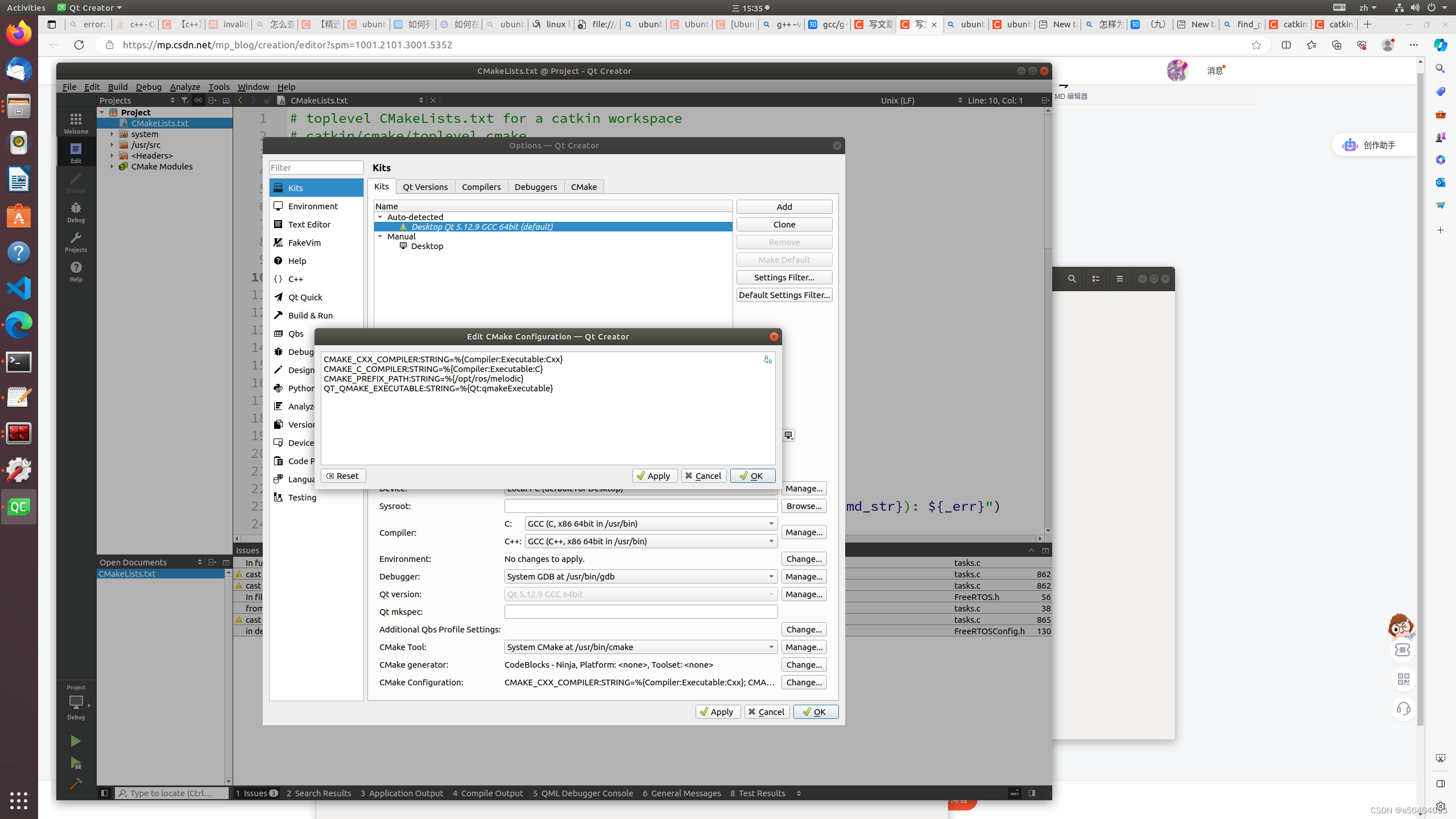 使用Qtcreator加载ROS CMakeList文件，报错find（catkin）failed。_qt catkin-CSDN博客