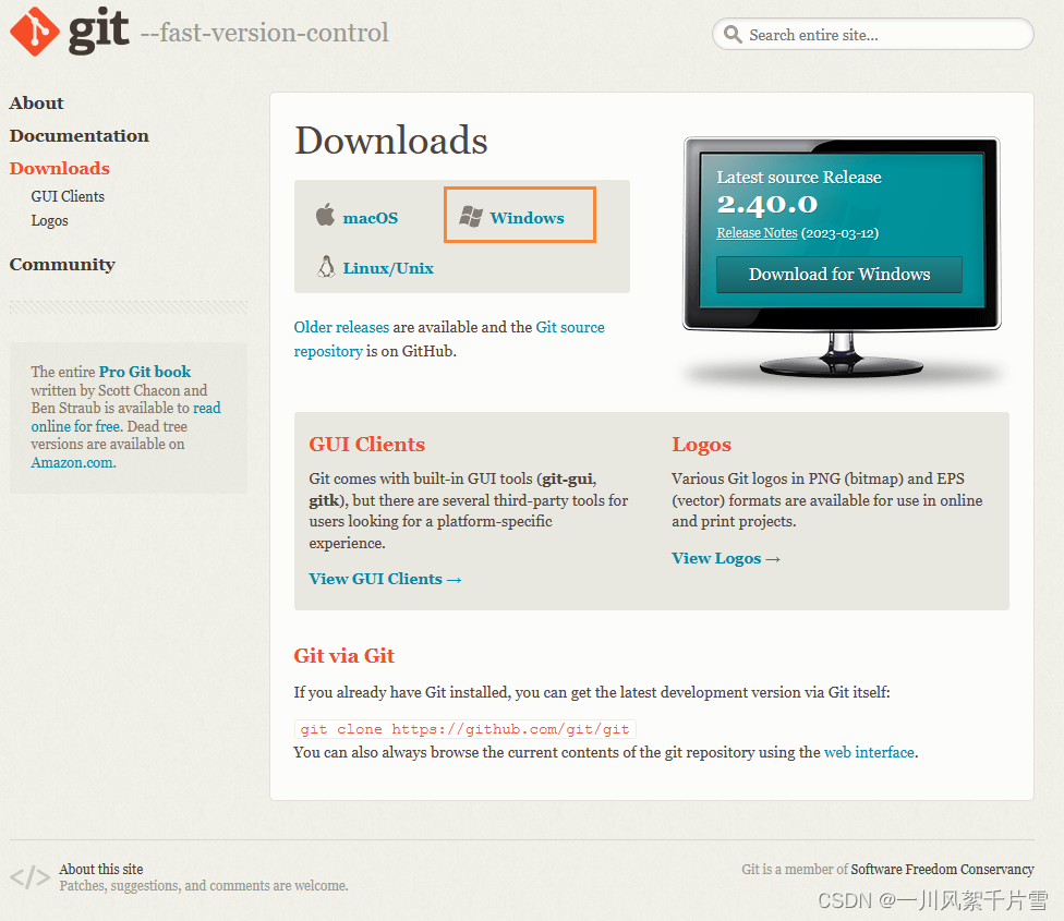 【环境配置】在Windows下安装git_git-2.49.0-64-bit.exe-CSDN博客