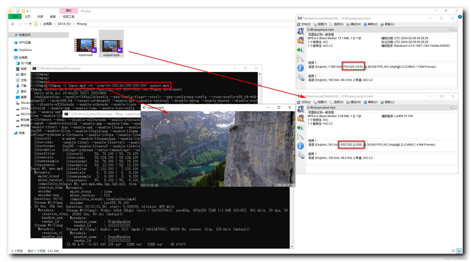【FFmpeg】Filter 过滤器 ② ( 裁剪过滤器 Crop Filter | 裁剪过滤器语法 | 裁剪过滤器内置变量 | 裁剪过滤器常用用法 )_ffmpeg crop-CSDN博客