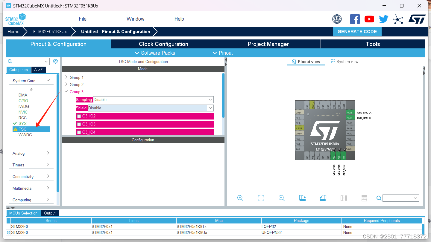 stm32cubemx软件配置时tsc出现黄色感叹号_cubemx黄色感叹号怎么解决-CSDN博客