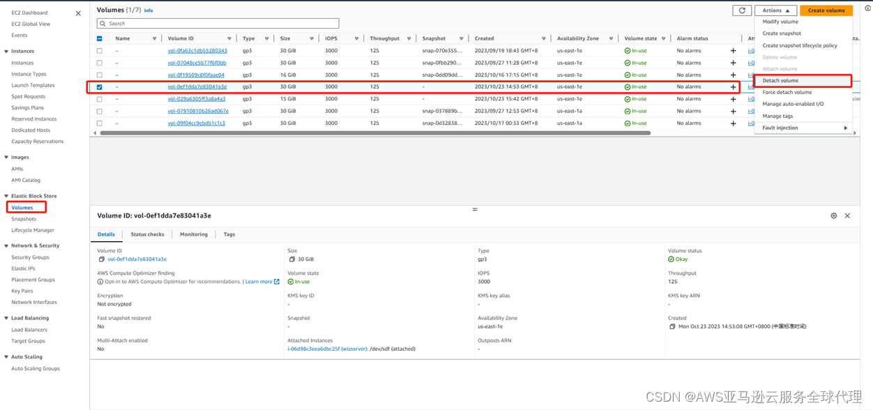 AWS EC2 EBS缩容_aws中ebs可以缩容吗-CSDN博客