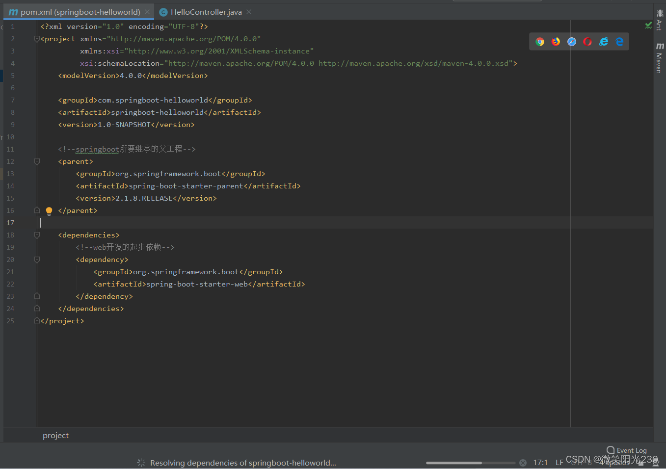 SpringBoot（第一天 快速入门）_hellocontroller.hello()方法-CSDN博客