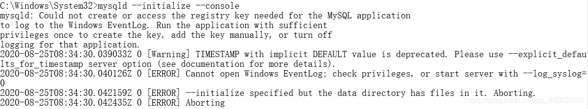 MySQL安装过程中遇到的问题及解决办法_mysqld: could not create or access the registry ke-CSDN博客