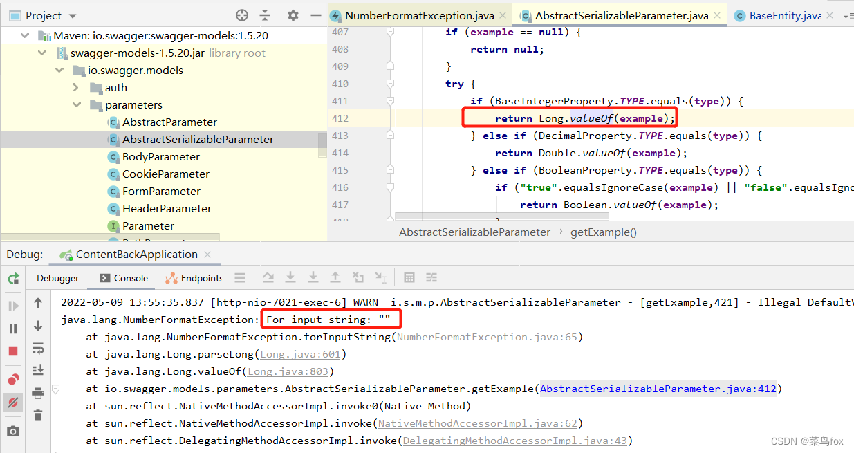 AbstractSerializableParameter类的一个错误java.lang.NumberFormatException: For input string: ““【已解决 ...