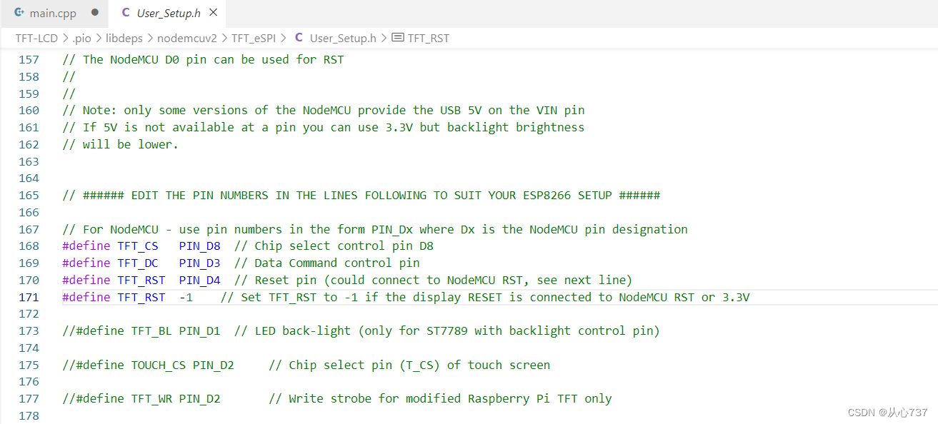 PlatformIO平台使用TFT_eSPI库驱动IC为ST7789的TFT屏幕（TFT_eSPI详解）_tft setviewport-CSDN博客