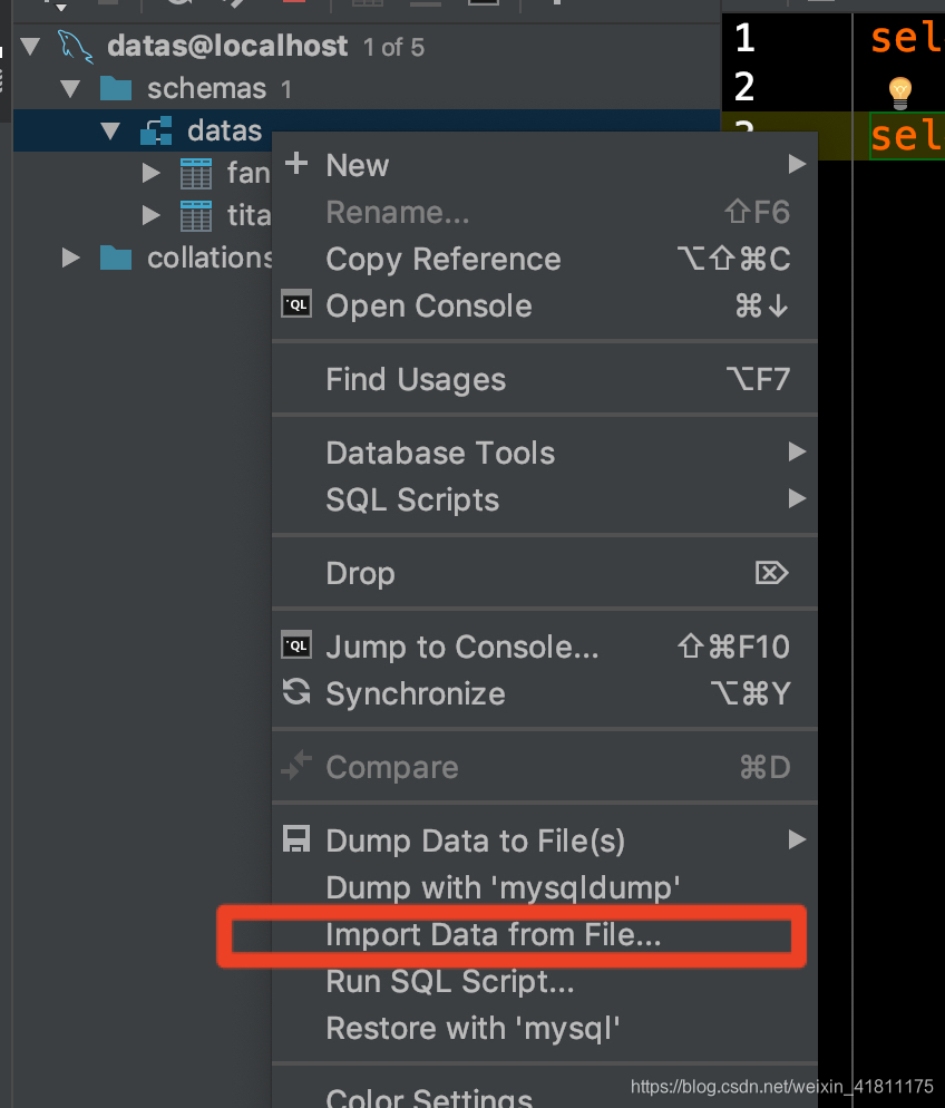 DataGrip导入CSV文件到MYSQL中_datagrip csv导入数据-CSDN博客
