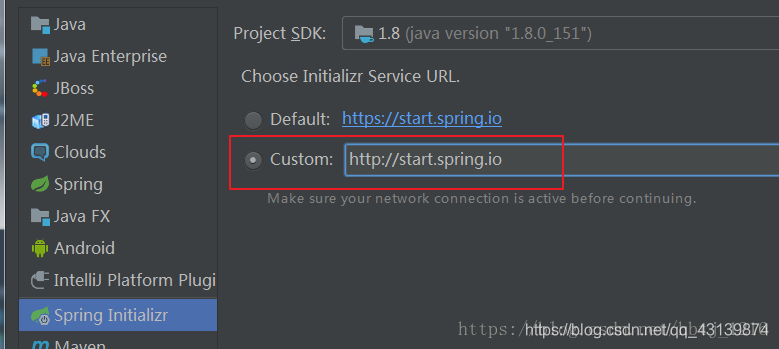 IDEA创建spring boot项目报错：Cannot download 'https://start.spring.io'的解决办法-CSDN博客