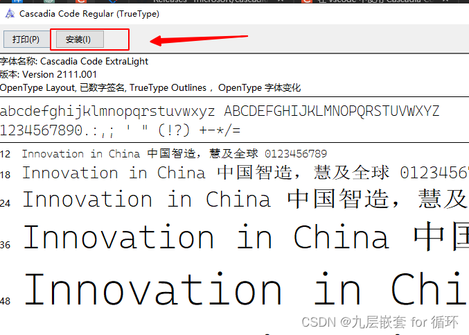 在 vscode 中使用 Cascadia Code 字体 ( =＞ === 连体字 )_vscode 连体字-CSDN博客
