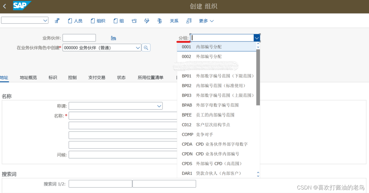 SAP S4HANA 事务代码BP界面里的BP分组代码的隐藏_sap hana bp-CSDN博客