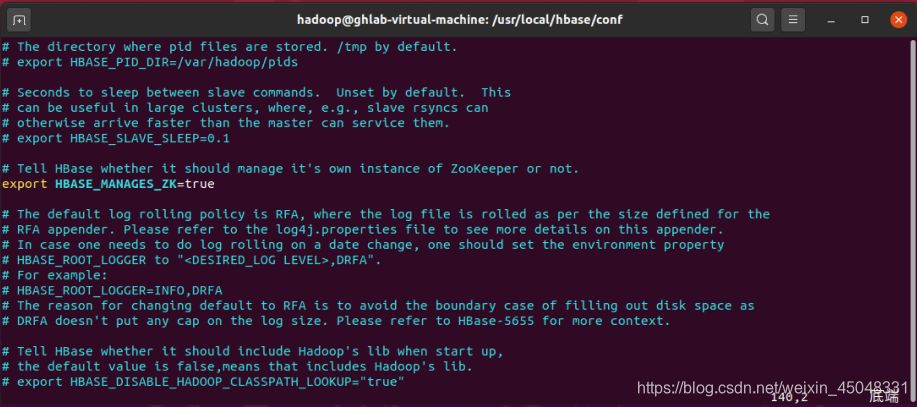 Hbase 出现：/usr/local/hadoop/libexec/hadoop-functions.sh: 行 2360: HADOOP_ORG.APACHE.HADOOP.HBASE ...