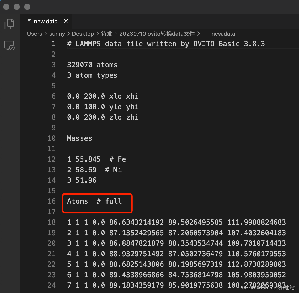 lammps教程：ovito转换data文件格式的方法_lammps轨迹文件转data-CSDN博客