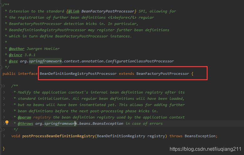 BeanDefinitionRegistryPostProcessor-CSDN博客