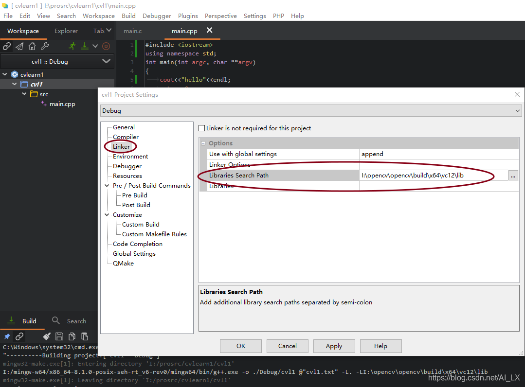 opencv精要(3)-win下codelite的opencv配置_opencv lite-CSDN博客