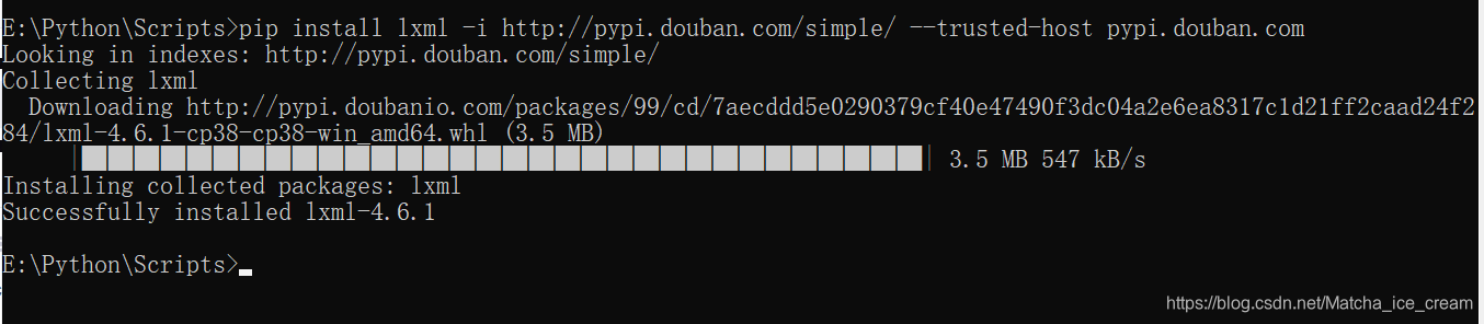 Python中如何用命令行的方式安装lxml库_python按装lxml和csv库-CSDN博客