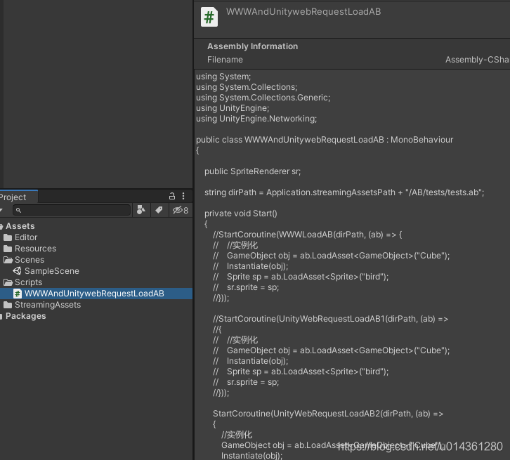 Unity 基础 之 使用 WWW / UnityWebRequest / UnityWebRequestAssetBundle 加载 AssetBundle (AB包)的方法简单使用-CSDN博客