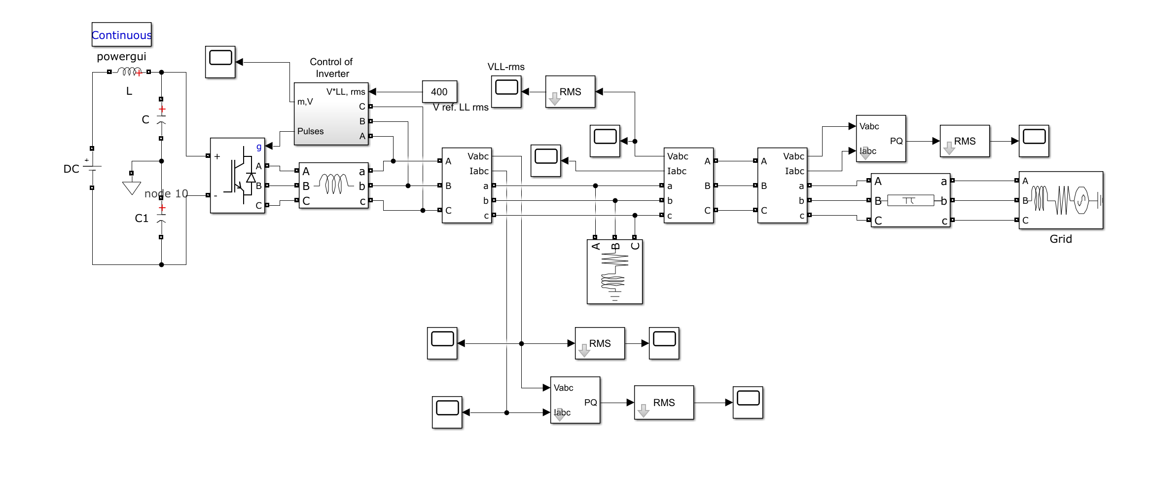 【电池通过三相逆变器连接到电网】PI的控制器用于根据电网的线电压控制逆变器研究（Simulink仿真实现）_三相逆变pi-CSDN博客