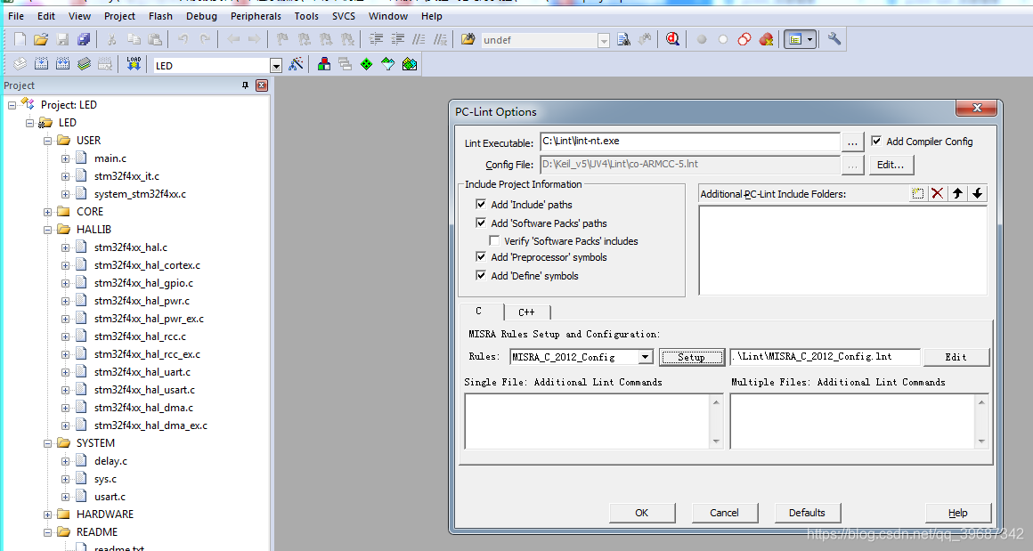 Keil MDK中使用配置pc-lint记录_pclint9 keil使用-CSDN博客