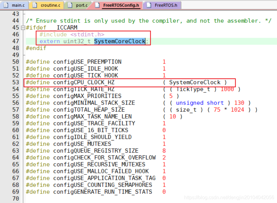 【STM32】FreeRTOS移植_error: #20: identifier "systemcoreclock" is undefi-CSDN博客