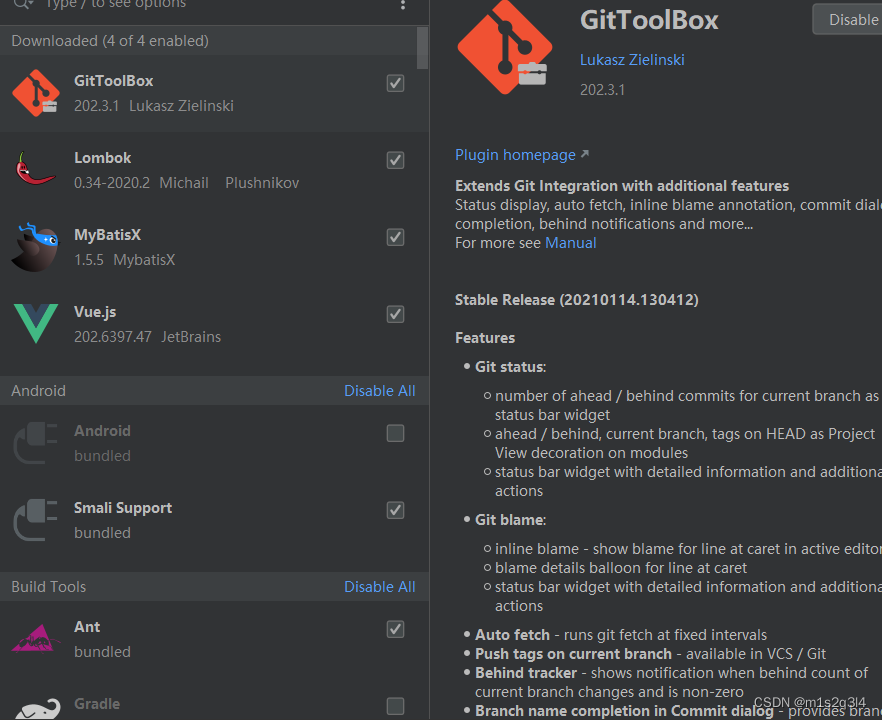 提升开发效率的工具集：GitToolBox,Lombok,MyBatisX和Vue提示-CSDN博客