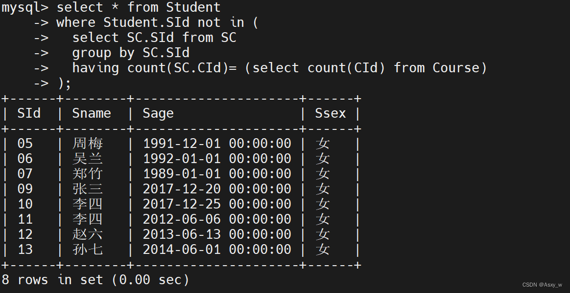 SQL经典练习题_有student(sid-CSDN博客
